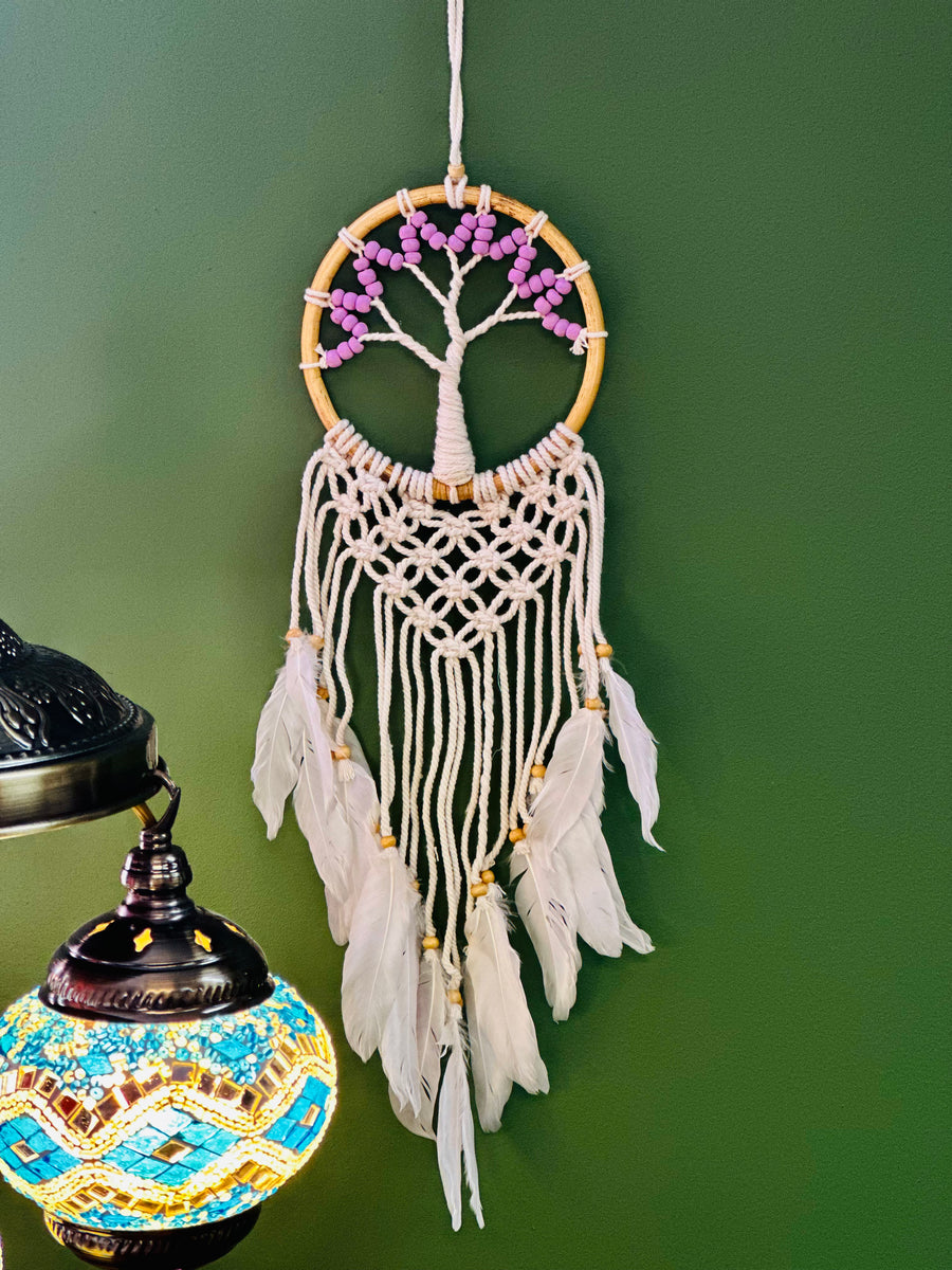 Tree of life, pink beads 17cm | OCTOPUS Bohemian Shop