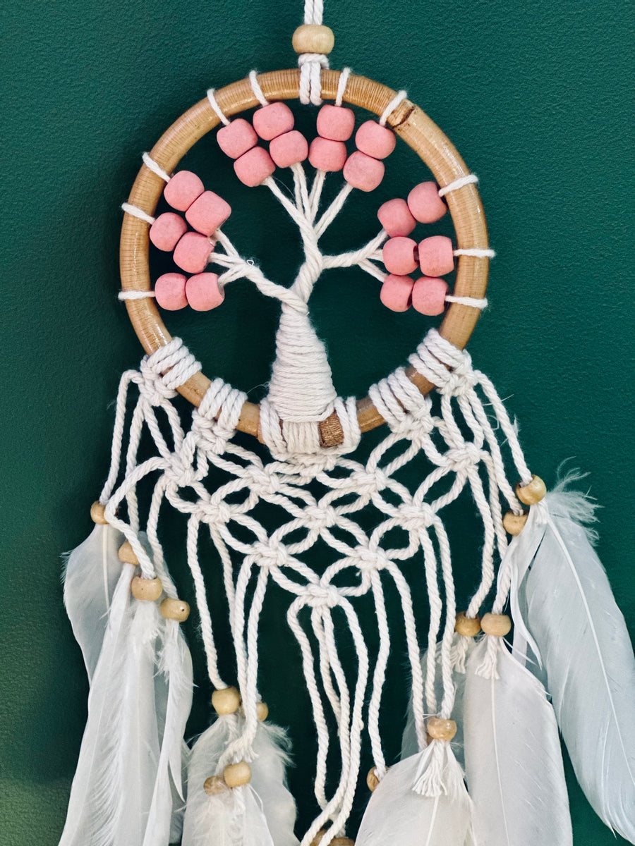 Tree of life, pink beads 9cm | OCTOPUS Bohemian Shop